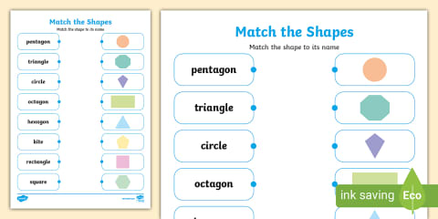 Shape Sorting Cut and Paste Worksheet
