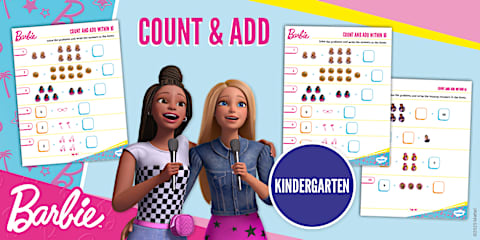 Cupcake Simple Addition Within 10 Shake and Spill Math Game for PreK-K