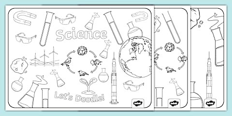 Science Unit Page Colouring