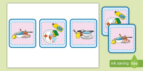 Twinkl Symbols: Washing the Dishes Within Task Schedule