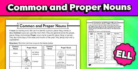 Countable and Uncountable Nouns Sorting Cards for ELL