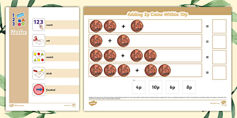 SEND Structured Steps Money: Adding 1p Coins Within 10p