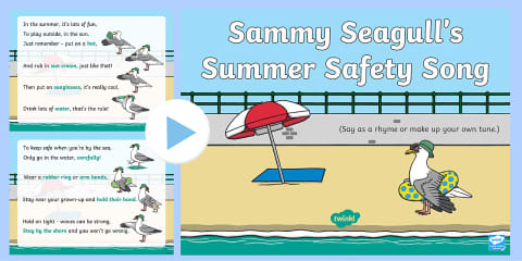 Sun, Sea And Beach Safety Colouring Pages
