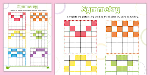 Reflective Maths Patterns Worksheets - Year 4 - Maths