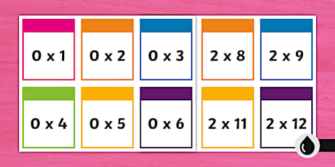 2 - 12 Times Table Folding Cards Bumper Pack