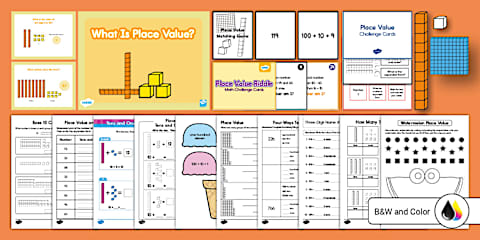 Second Grade Place Value to 1, 000 Worksheet