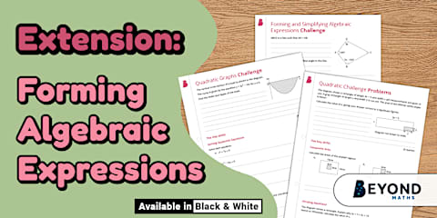 Expressing Patterns Algebraically Worksheet