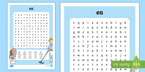 'ea' Words - Phonics Differentiated Worksheets