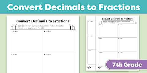Seventh Grade Math Basic Skills Classifying Rational Numbers Practice ...