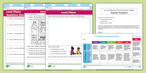 Natural, Managed and Constructed Features Worksheet / Worksheet - KS1 ...