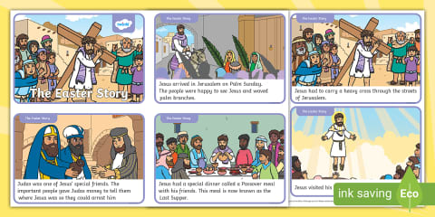 Holy Week Easter Story Sequencing Activity (Ages 5 - 7)
