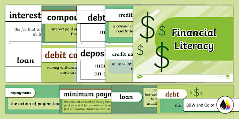 Eighth Grade Financial Literacy Unit Word Wall