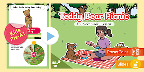 ESL Teddy Bear Picnic Lesson Plan [Kids, Pre-A1]