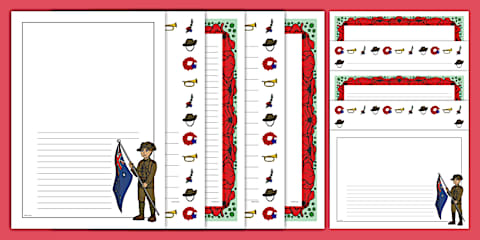 Anzac Day Page Borders