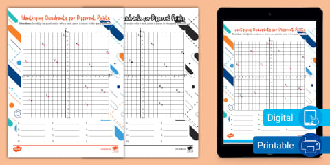 Sixth Grade Coordinate Plane and Quadrants: Plotting Points Worksheet