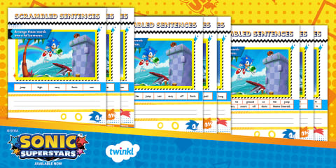 Sonic: Addition Within 20 Math Worksheet