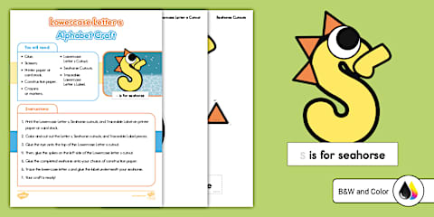 Letter 's' Craft - 's' is for 'slippery snake'