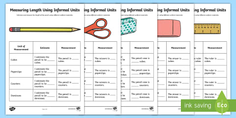 Measuring with Informal Units Differentiated Task Cards