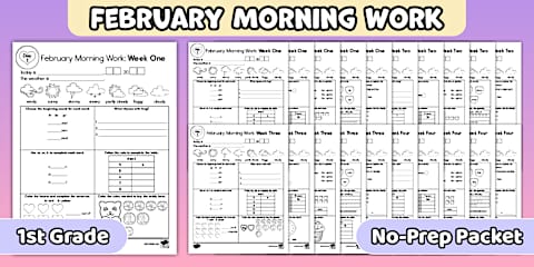 First Grade September Morning Work Pack