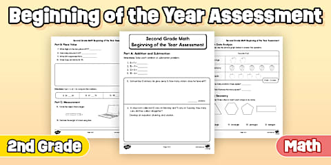 Second Grade Beginning of the Year Assessment Pack