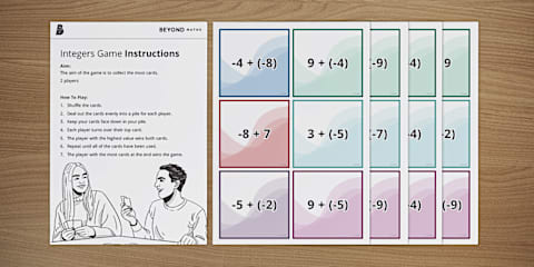 Adding and Subtracting Integers Crossnumber