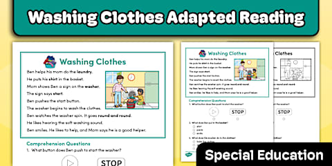 Patriotic Symbols Adapted Reader for Special Education