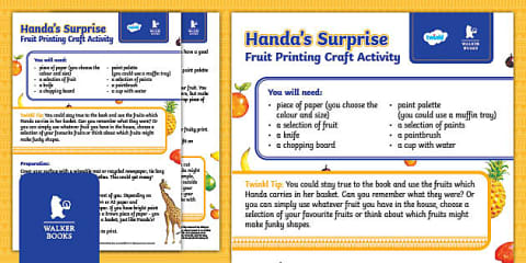 EYFS Ages 3-5 Creative Ways to Use Play Trays: Handa's Surprise
