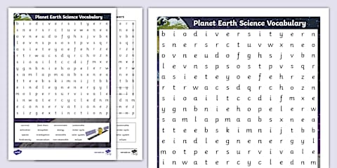 Earth and Space: Word Search