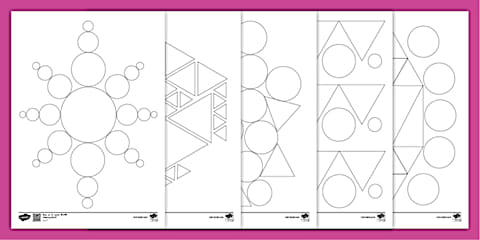2D Shape Pattern Colouring Maths Activity