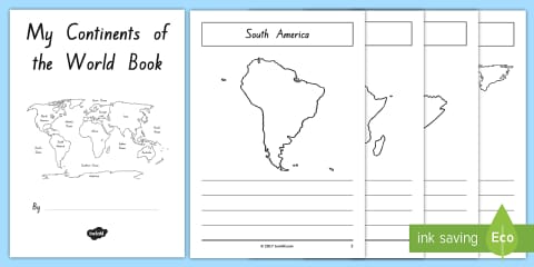 What a Wonderful World: My Seven Continents Mini Book Template