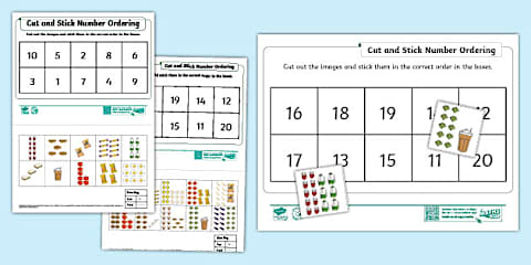 Under the Sea Ordering Numbers to 20 Activity
