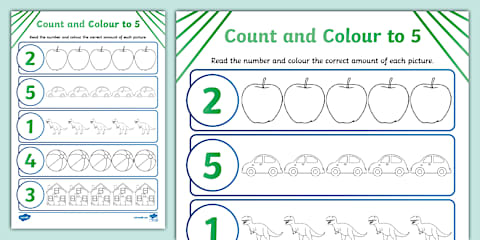 Representing Numbers 1 to 5 Activity Sheet