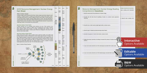 UKS2 Chernobyl Disaster Reading Comprehension Activity