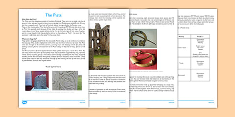 The Picts in Scottish History Display Timeline
