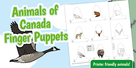 Animals of Canada Cutting Skills Activity