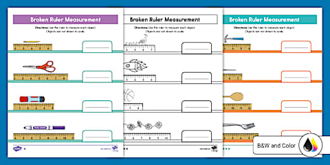 Measuring Length Worksheet: Inches and Centimeters for 1st-2nd Grade