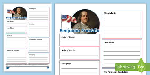 Second Grade Ben Franklin Fact File and Vocabulary Questions