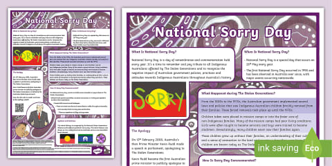 National Sorry Day A Time To Reflect Display Banner | Twinkl