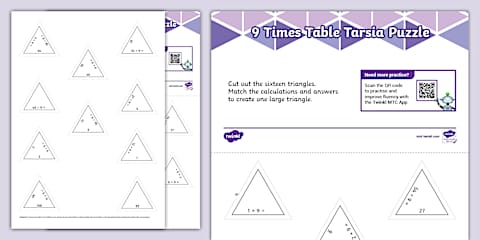 Times Tables Tarsia Puzzles Pack