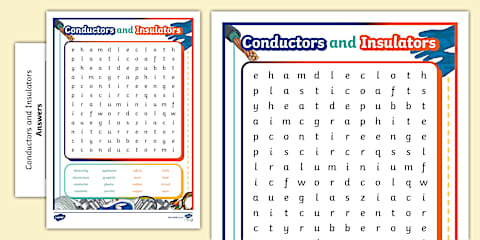 Conductors and Insulators Activity Sheet