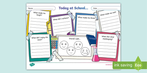End of Day Reflection Worksheet