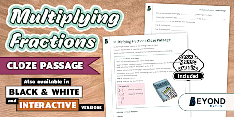 Multiplying and Dividing Negative Fractions Activity