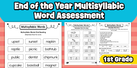 First Grade End of the Year Grammar Assessment