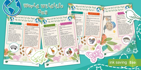 World Wildlife Day Colouring Bookmarks