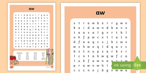 ue Digraph - Differentiated Word Search