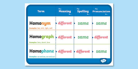 Homophones Matching Cards