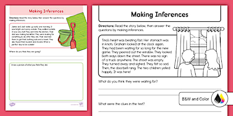 Fifth Grade Making Inferences Worksheets