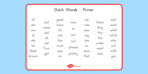 Dolch Words on Dinosaurs Posters
