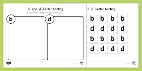 Lowercase b and d Confusing Letters Worksheet