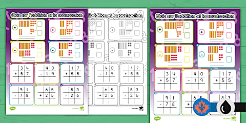Snakes and Ladders Addition and Subtraction Within 100 Board Game French